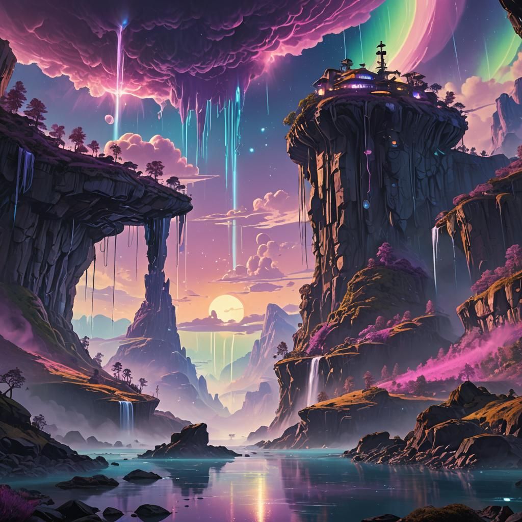 Elastic reality / warped and stretched Colorful Da... - AI Art