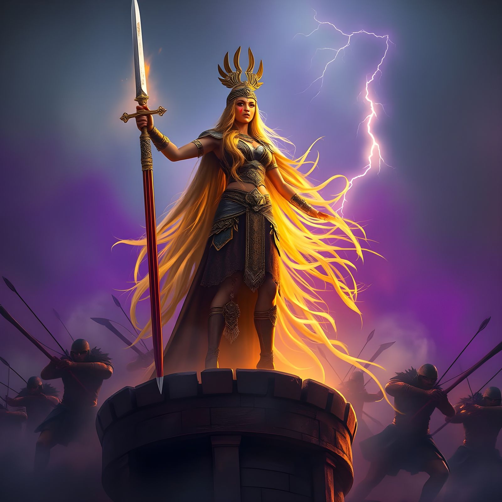 A powerful Incan Goddess with hair that shines like a dawning sun