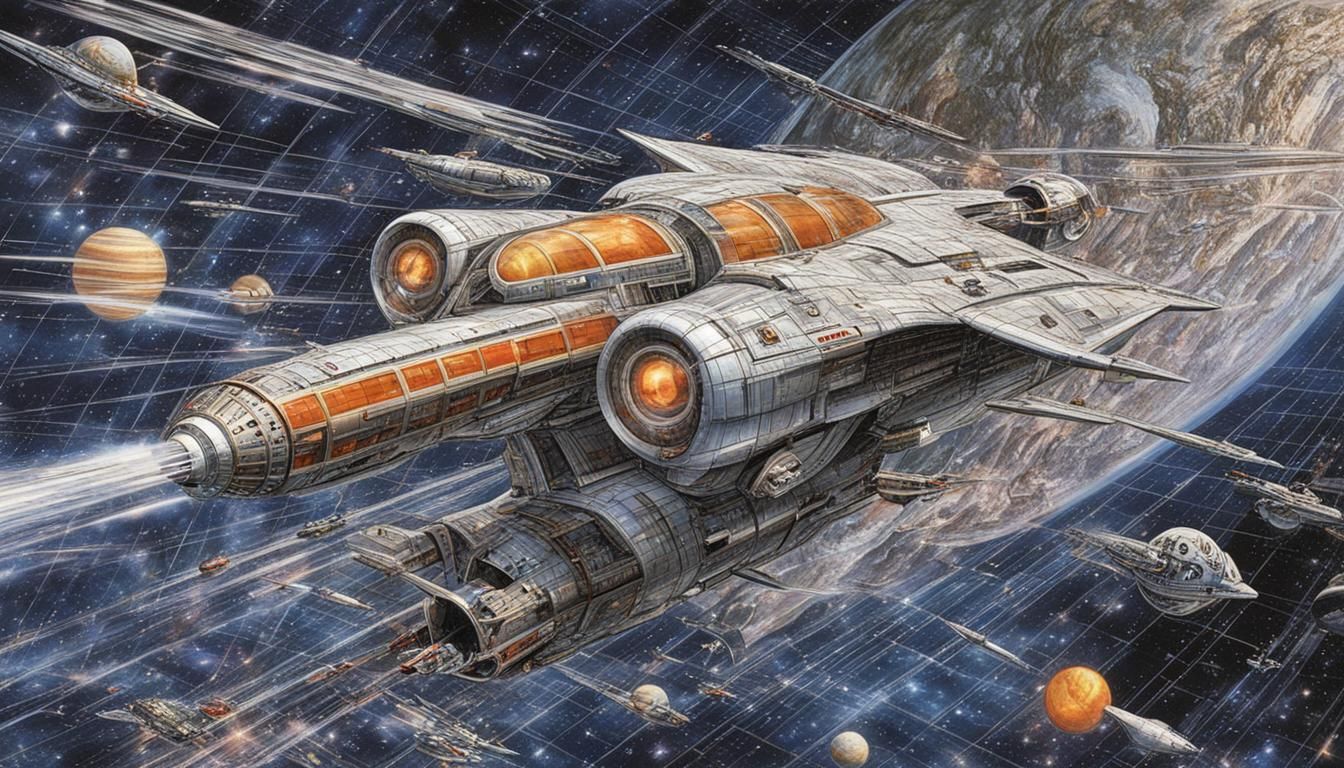 Spaceball 1 the mega starship turning to plaid as it screams through ...