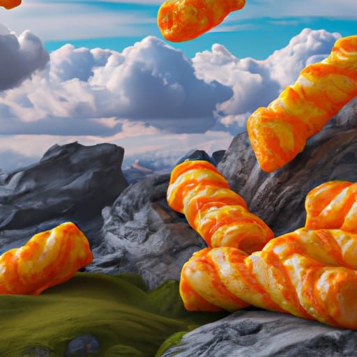 Cheetos Mountain - AI Generated Artwork - NightCafe Creator