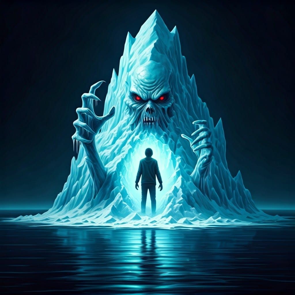Eldritch Horror Iceberg Menace from the Depths - AI Art