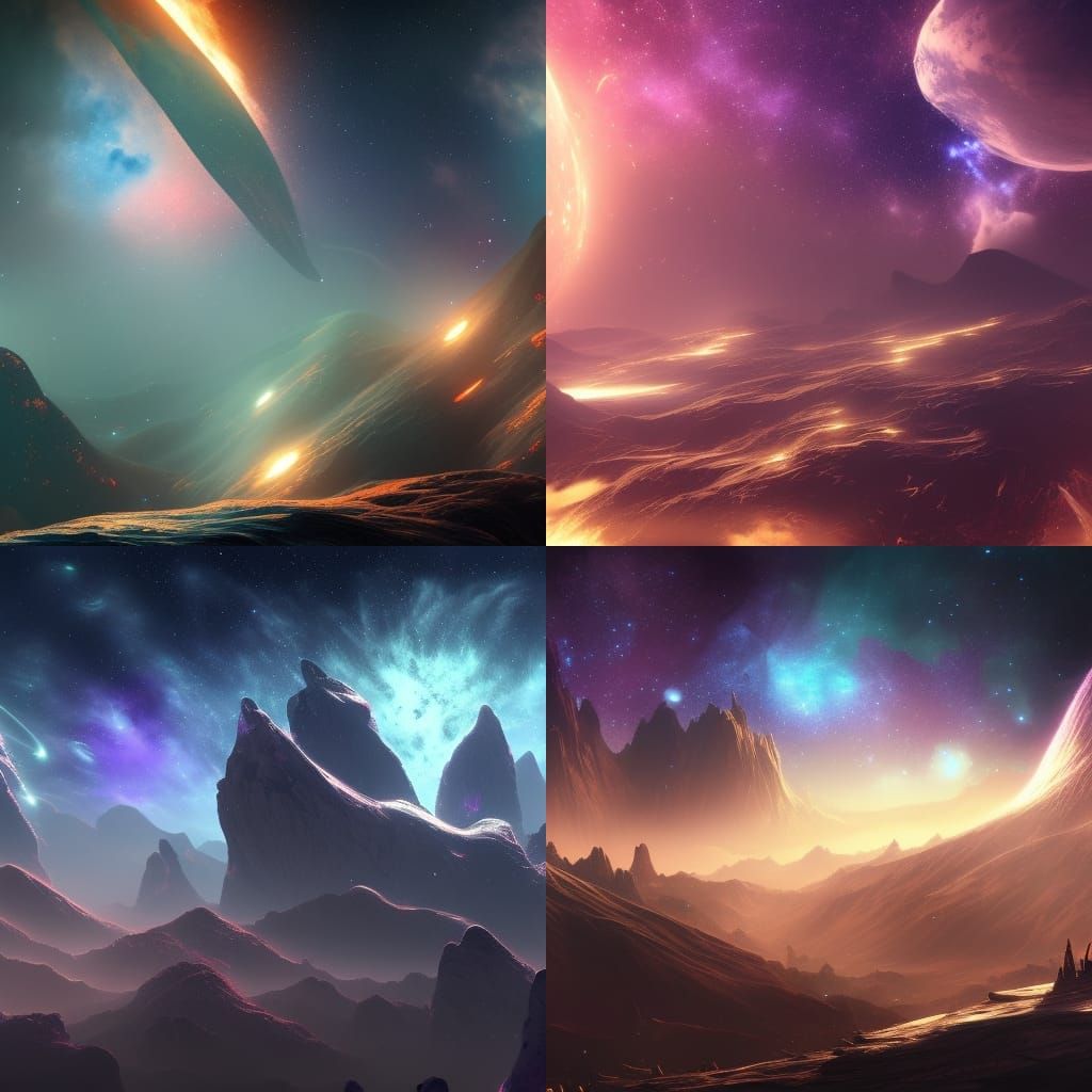 Wallpaper design of space including stars and nebulas - AI Generated ...