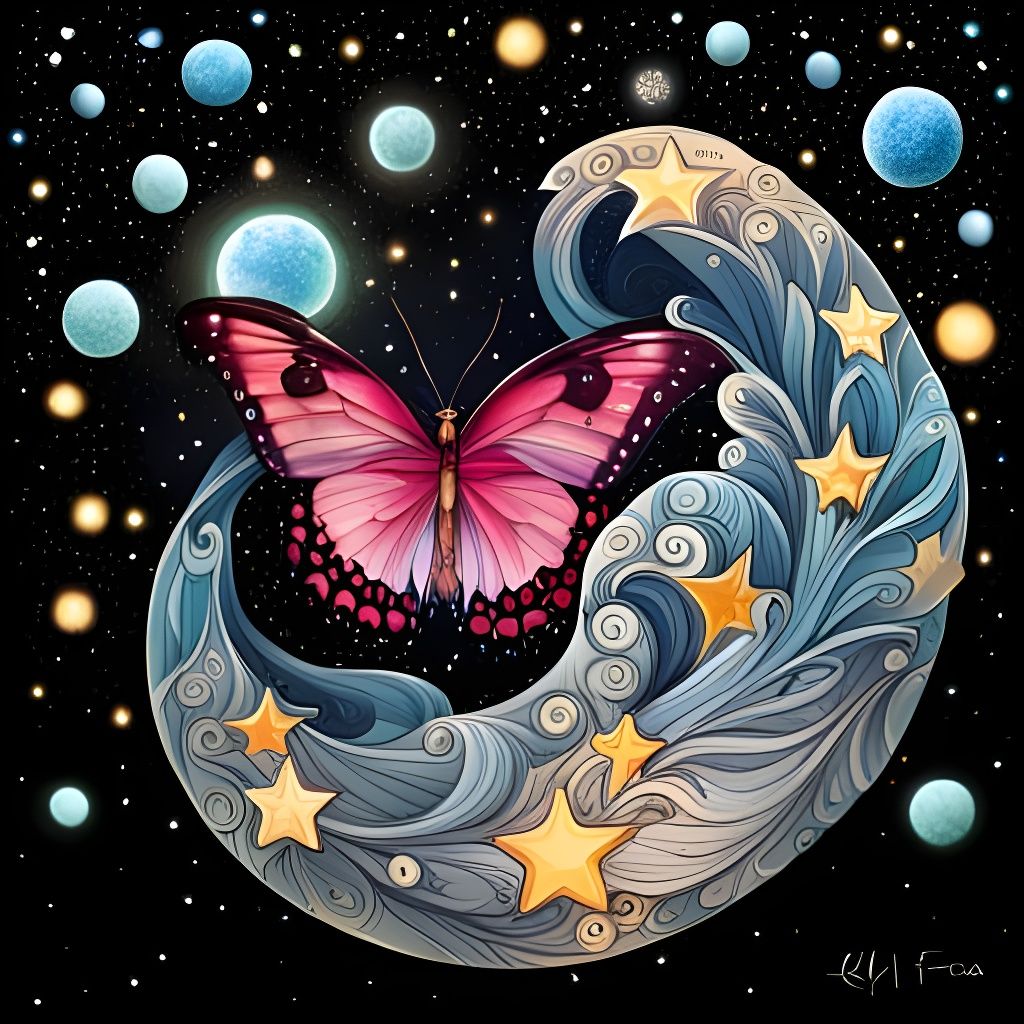 Cosmic Butterfly - AI Generated Artwork - NightCafe Creator
