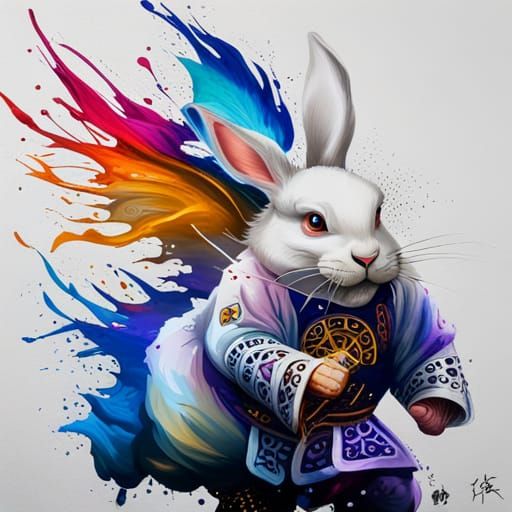 Samurai Rabbit - AI Generated Artwork - NightCafe Creator