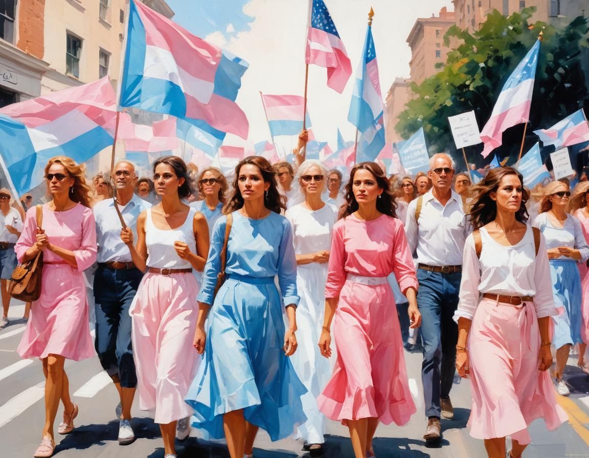 Acrylic painting of transgender pride manifestation - AI Generated ...