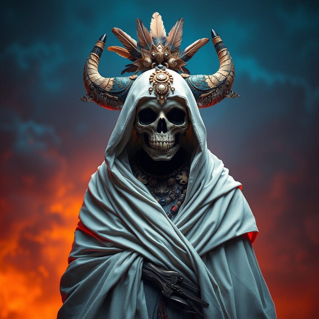 Eshu, the Orisha of Crossroads, in Cyberpunk Fanta... - AI Art