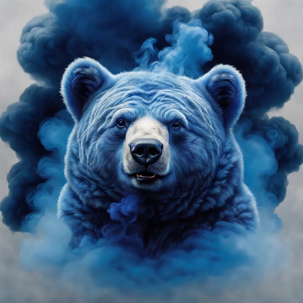 Sapphire Blue Bear - AI Generated Artwork - NightCafe Creator