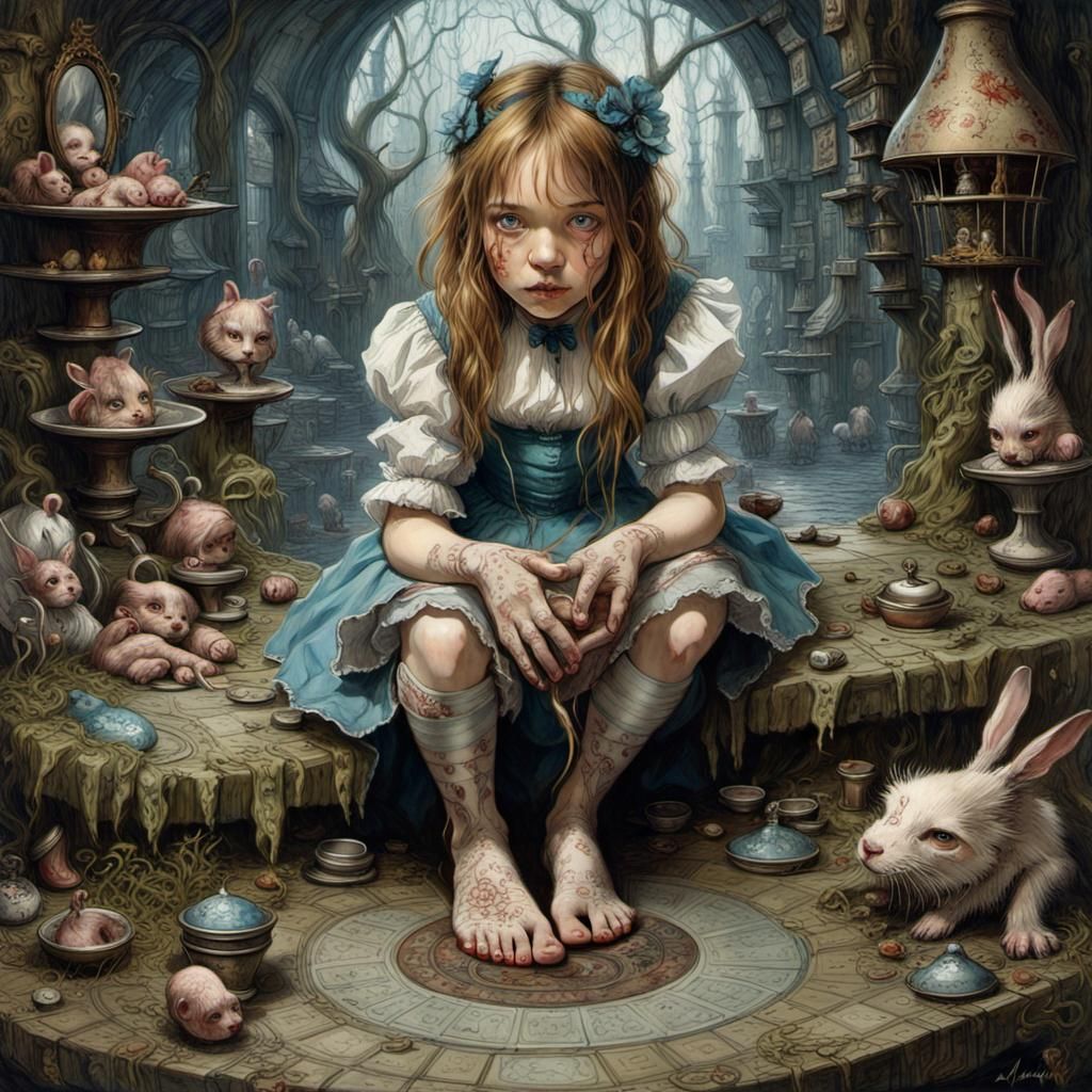 Alice in Wonderland - AI Generated Artwork - NightCafe Creator