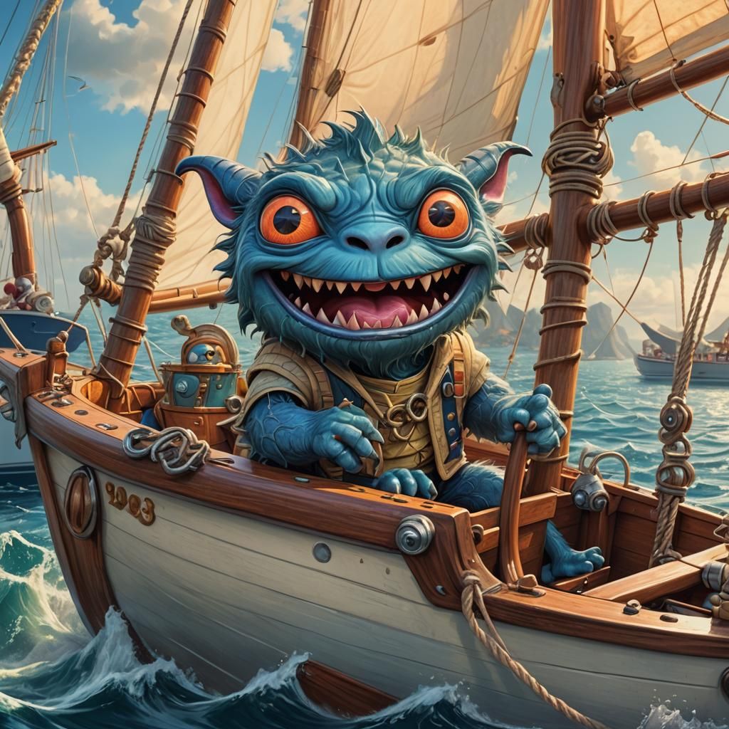 This Monster Loves Sailing - AI Generated Artwork - NightCafe Creator