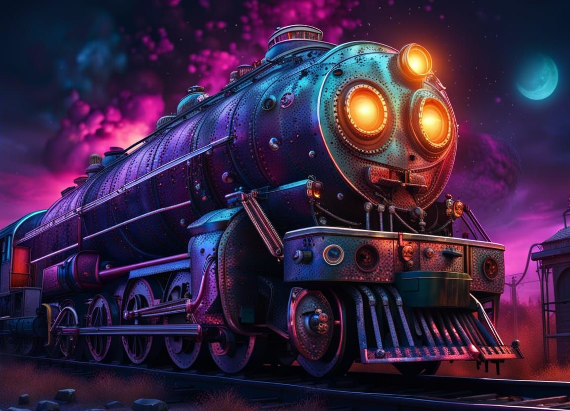 Trippy Train into another dimension - AI Generated Artwork - NightCafe ...