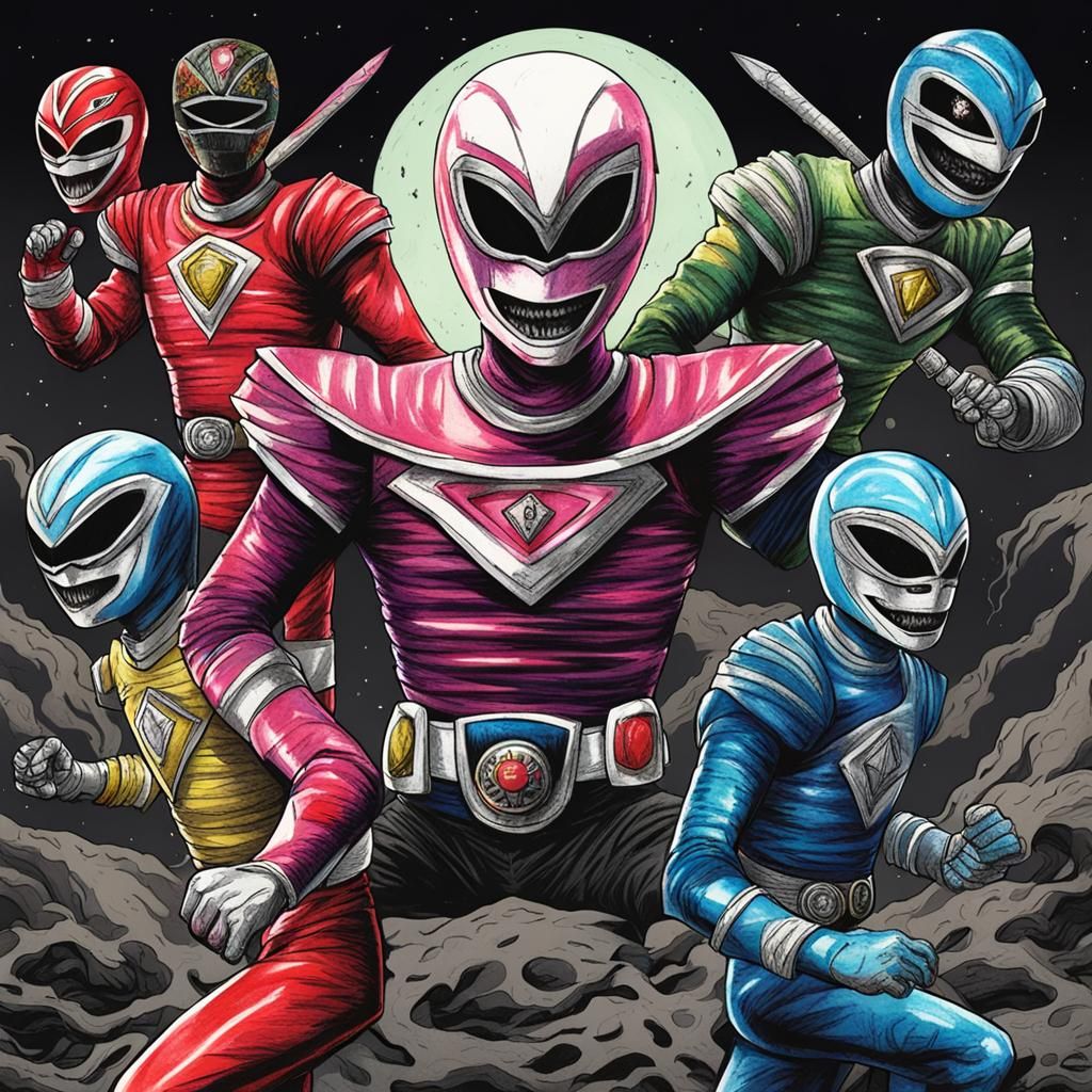 Go Go Power Rangers - AI Generated Artwork - NightCafe Creator