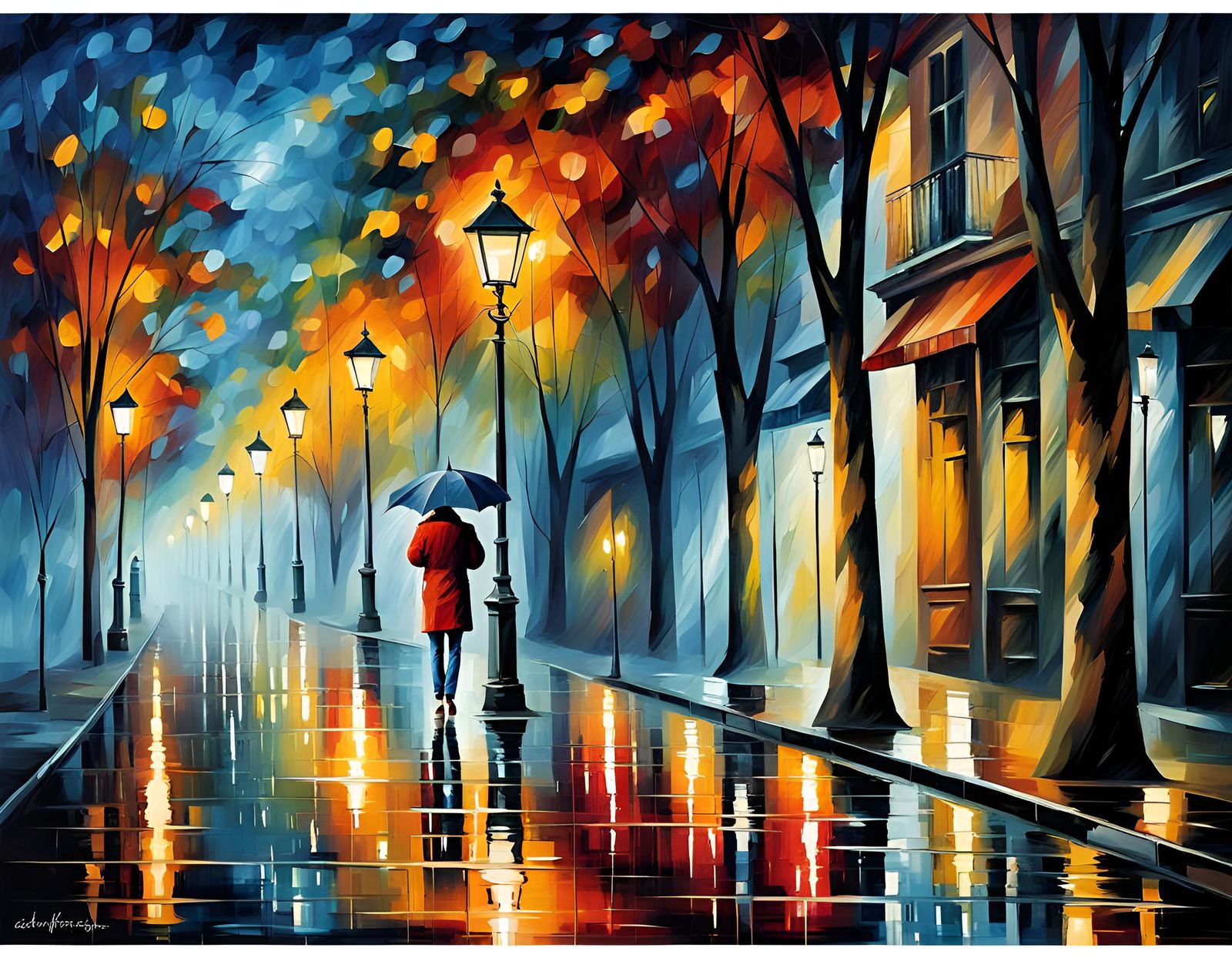 A mysterious lone figure in the rain - AI Generated Artwork - NightCafe ...