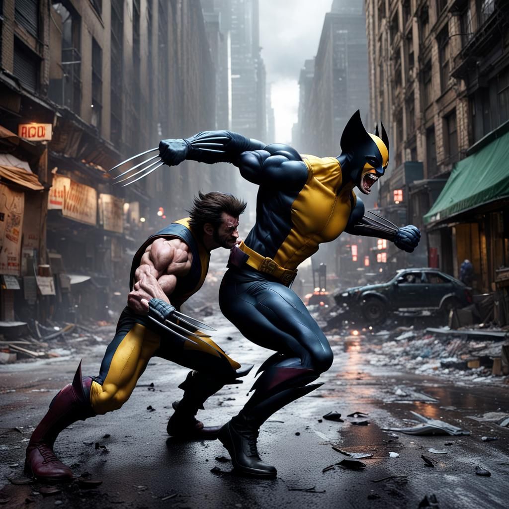 Logan vs Wolverine - AI Generated Artwork - NightCafe Creator