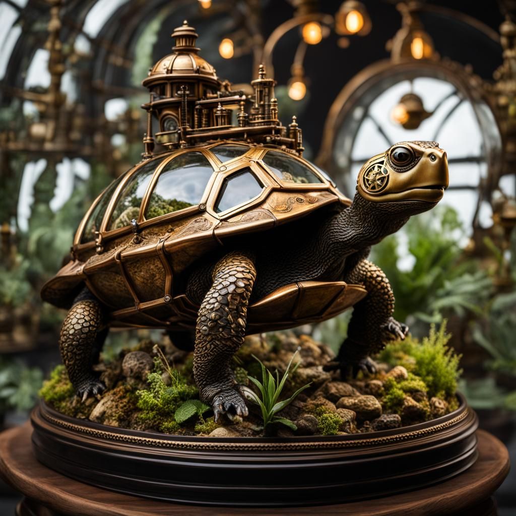 Terrarium Turtle - AI Generated Artwork - NightCafe Creator