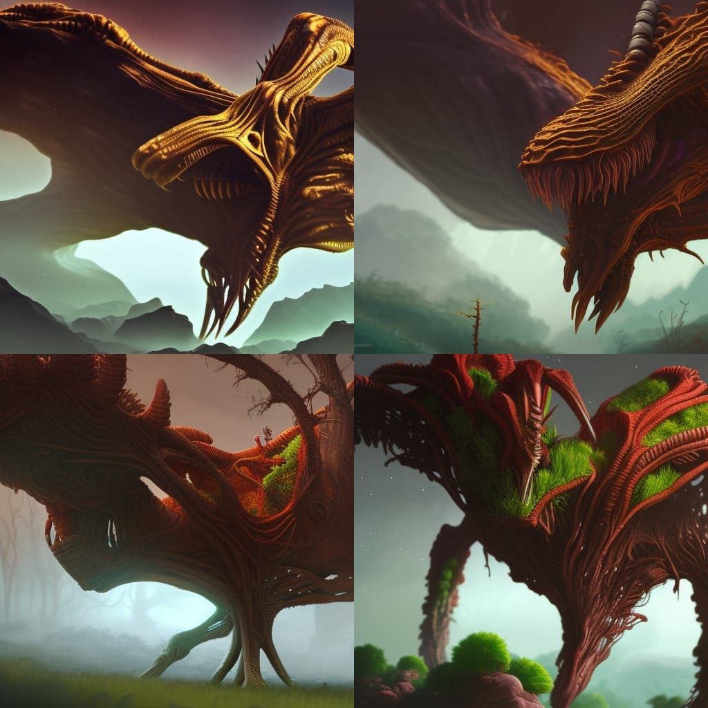 Alien shrub grazer, herbivore - AI Generated Artwork - NightCafe Creator