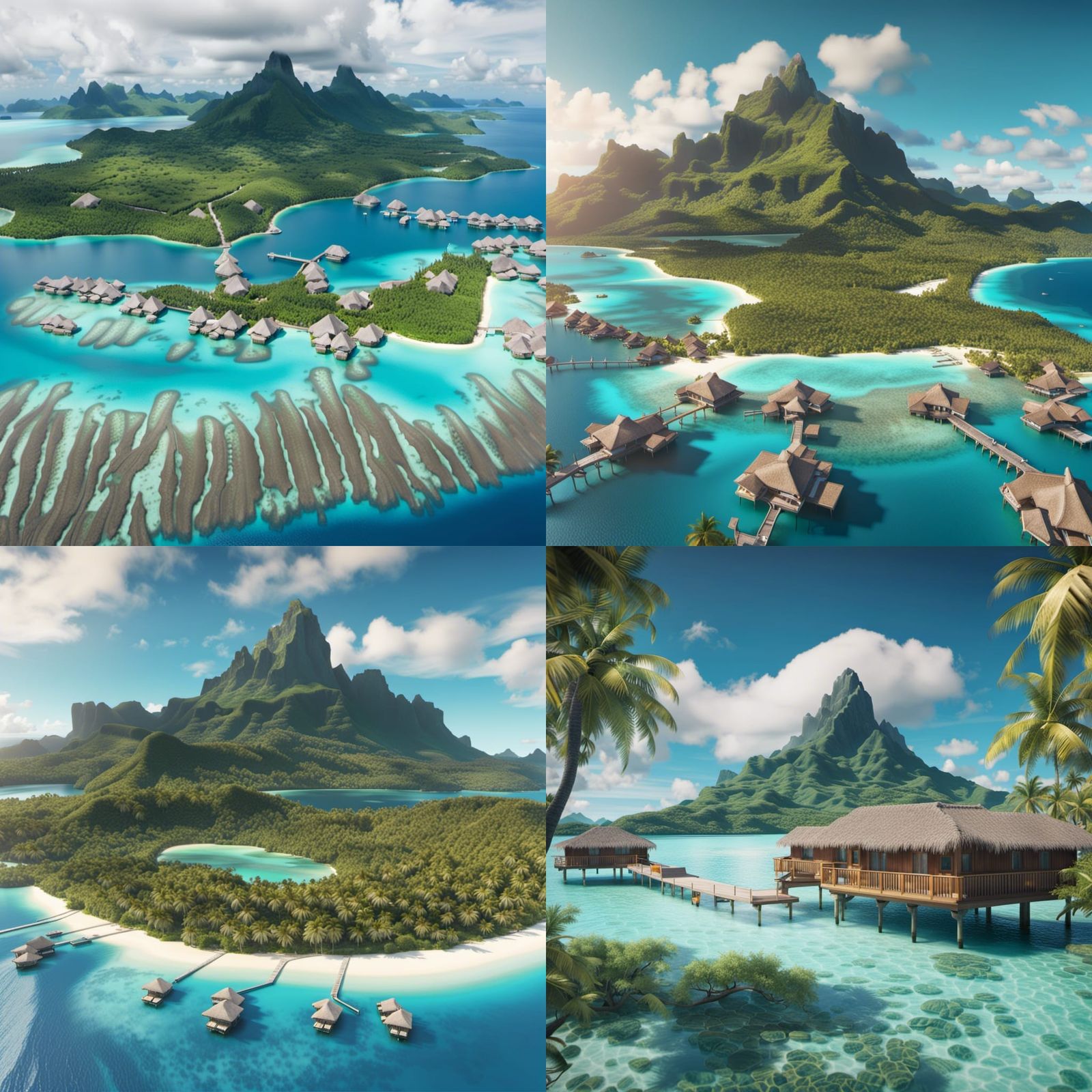 Landscape bora bora ultra réaliste 4k - AI Generated Artwork ...
