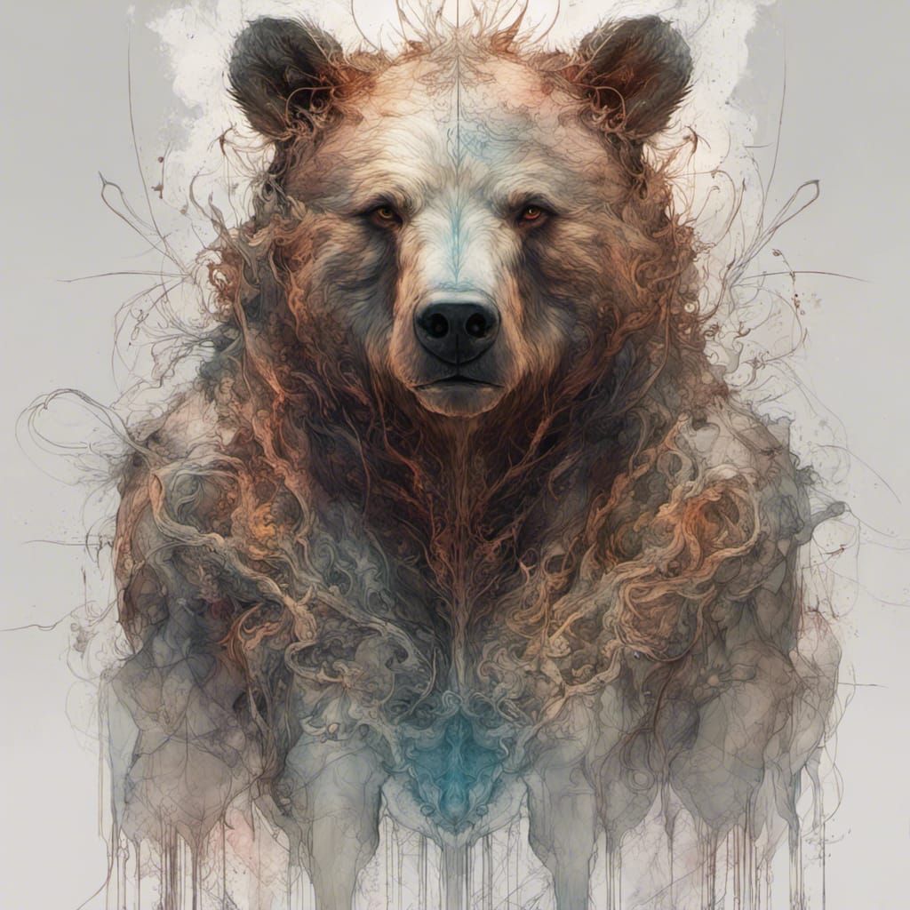 Infernal Bear God - AI Generated Artwork - NightCafe Creator