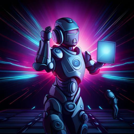 futuristic cyborg dancing - AI Generated Artwork - NightCafe Creator