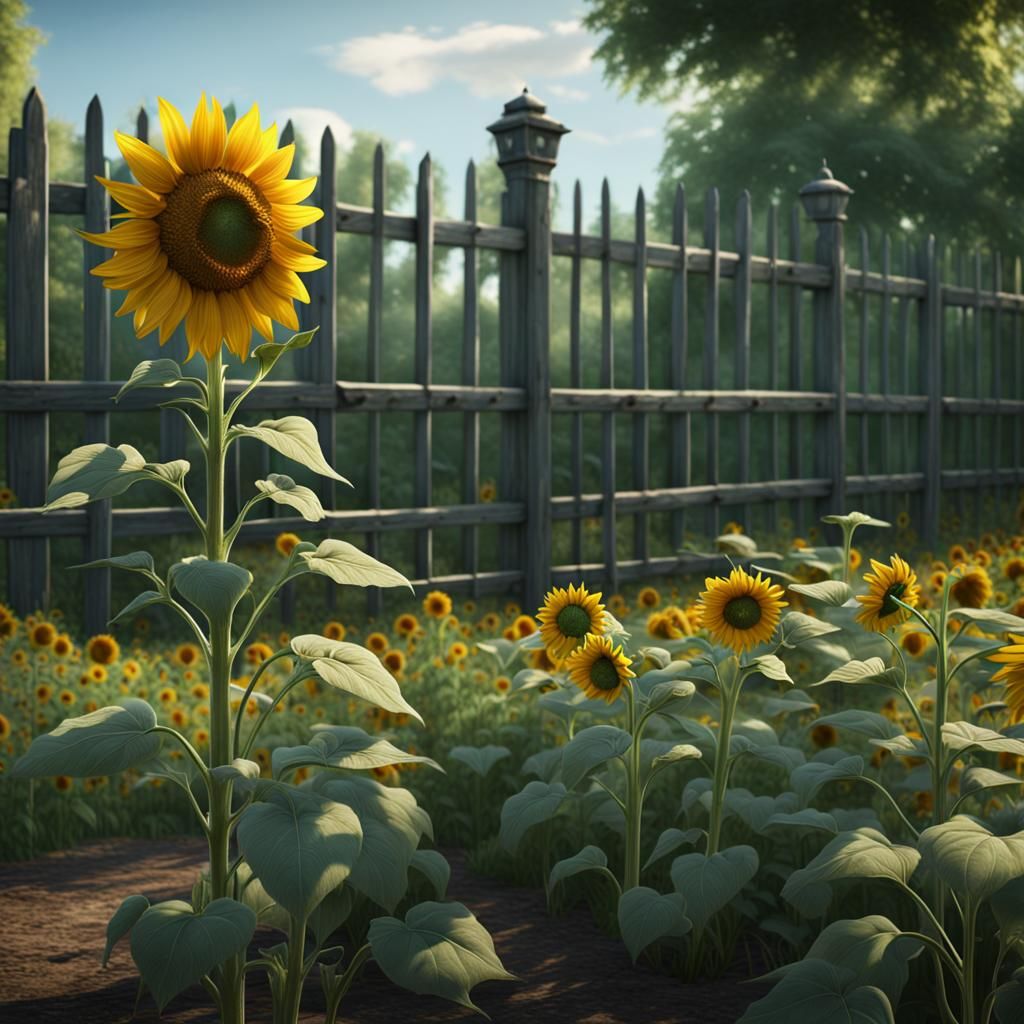 A one sunflower in Bloom. Sunflower is my favorite flower. - AI ...