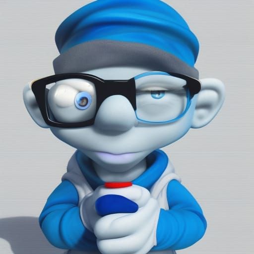 Brainy Smurf - AI Generated Artwork - NightCafe Creator