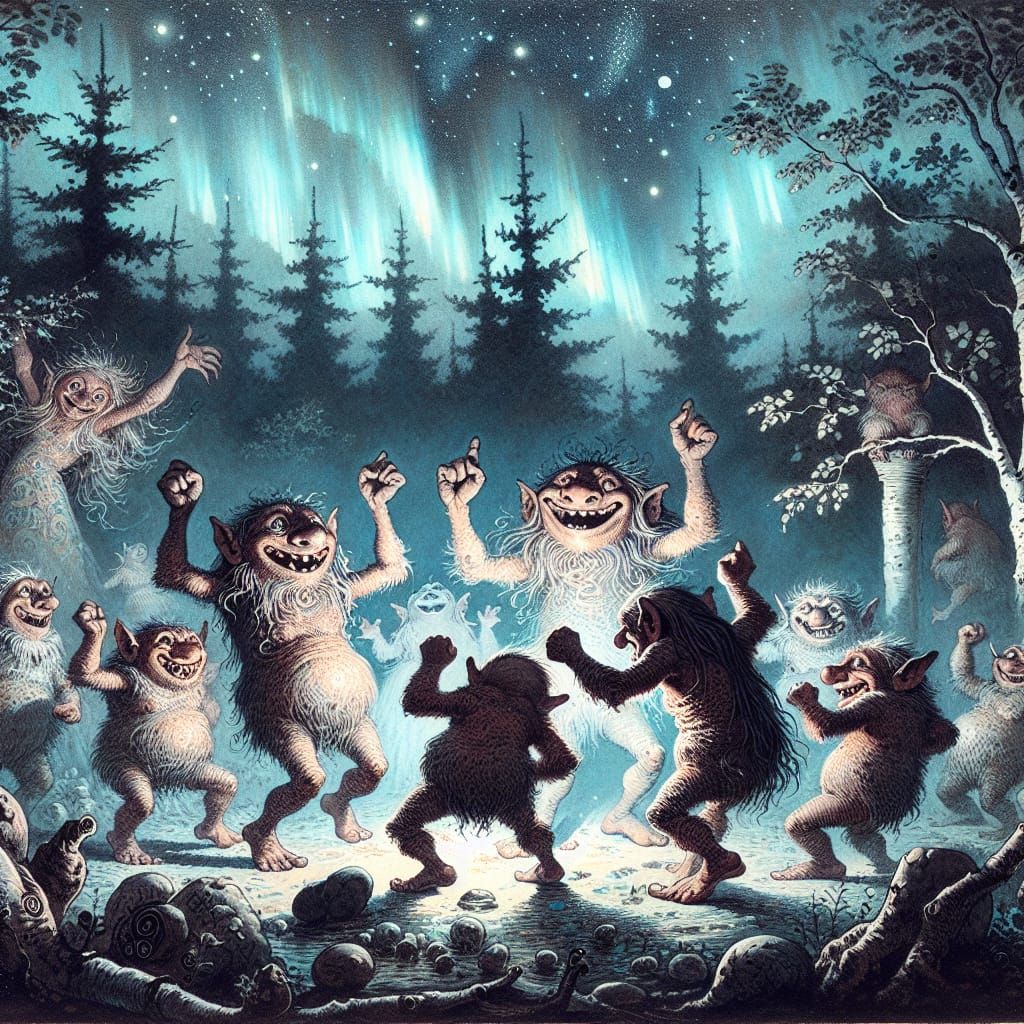 Trolls Dancing - AI Generated Artwork - NightCafe Creator