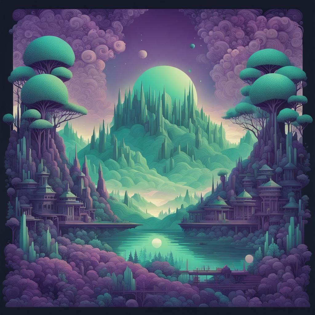 Fantasy Landscape - AI Generated Artwork - NightCafe Creator