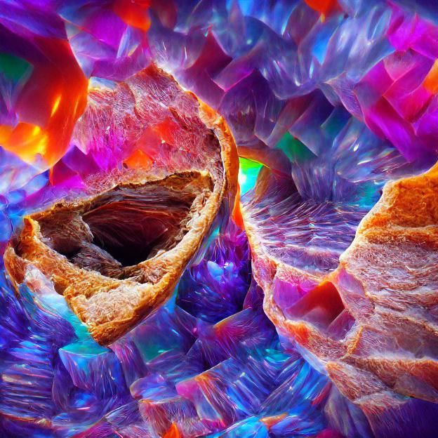 Inside a Geode - AI Generated Artwork - NightCafe Creator