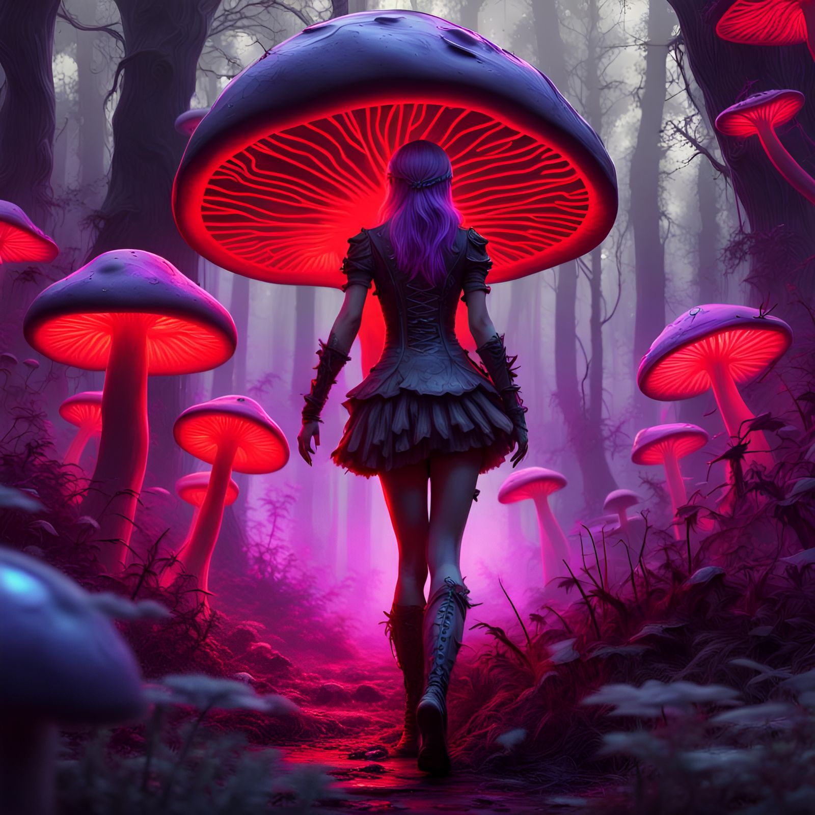 purple gothic fairy - AI Generated Artwork - NightCafe Creator
