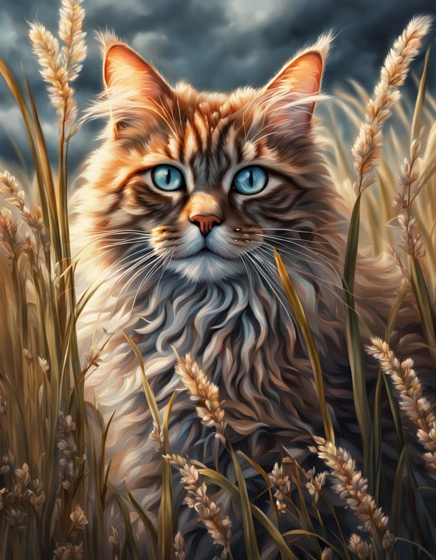 The Fluffy Cat II - Hyper-Realistic Curly-Haired Cat Emergi...