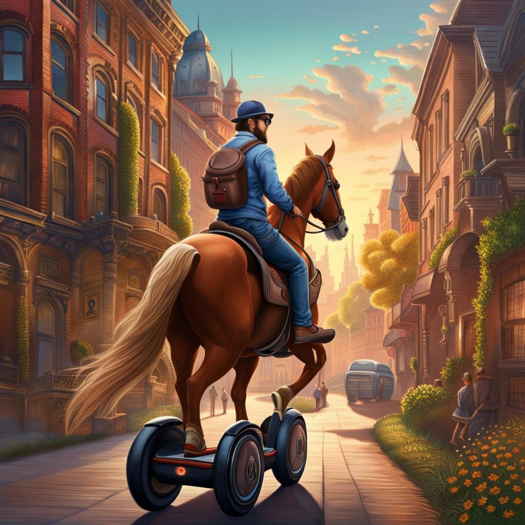 Horse Segway - AI Generated Artwork - NightCafe Creator