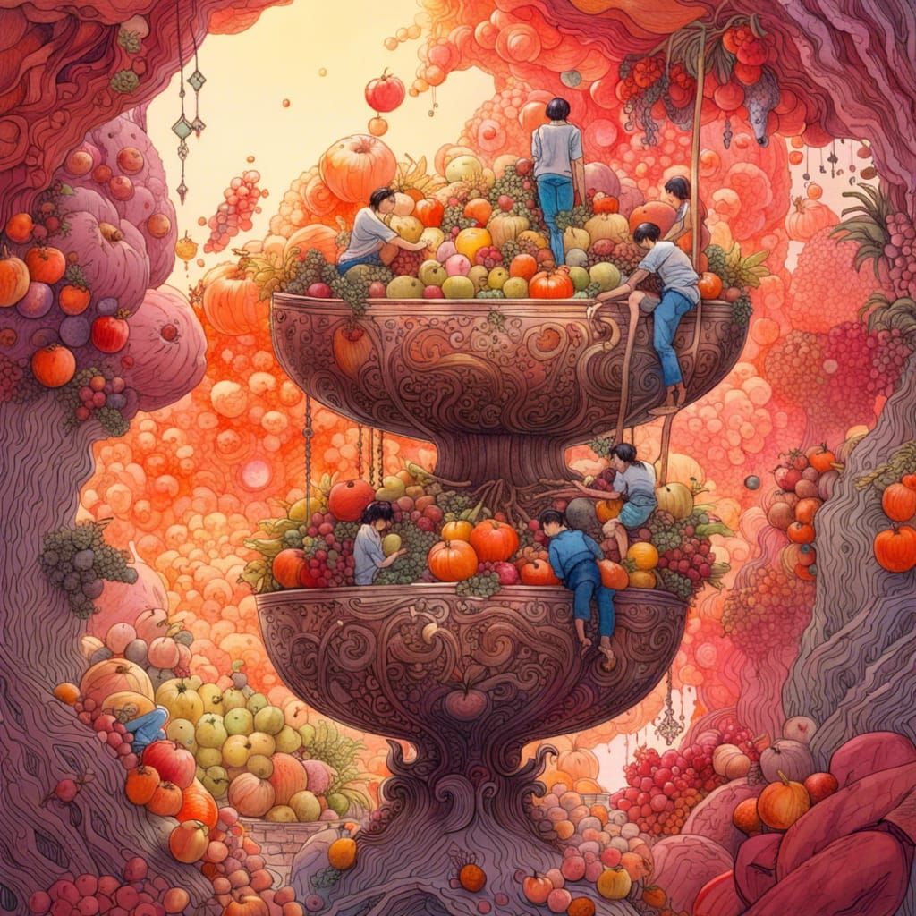 Cornucopia Bowls - AI Generated Artwork - NightCafe Creator