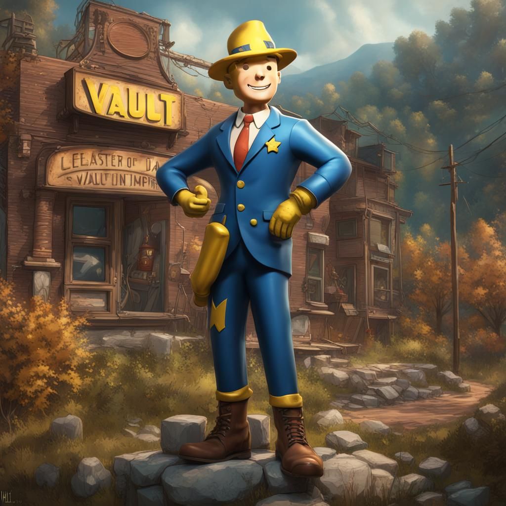Fallout Series Vault Boy v0.7 - AI Generated Artwork - NightCafe Creator