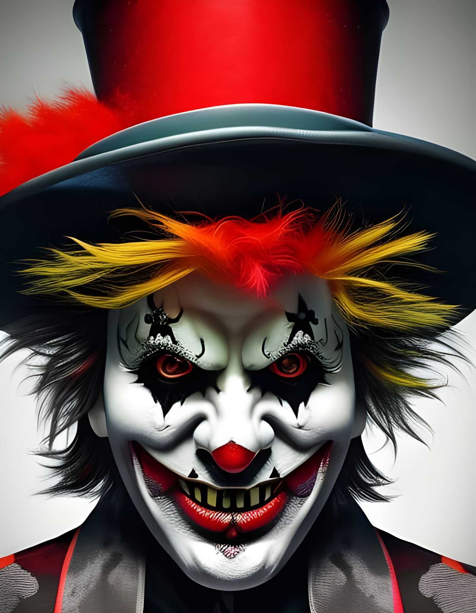 A freaky punk mad hatter clown - AI Generated Artwork - NightCafe Creator