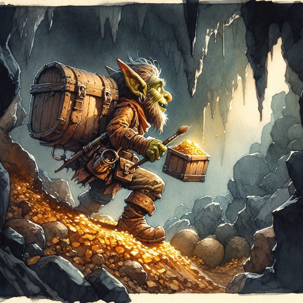 Gobbling Goblins - The Treasurehunter - AI Generated Artwork ...
