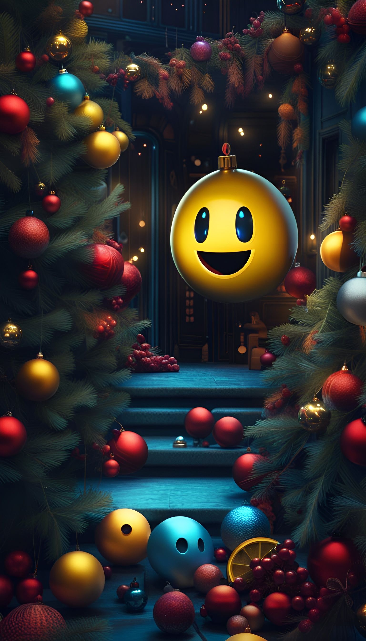 Smiley Christmas #2 - AI Generated Artwork - NightCafe Creator