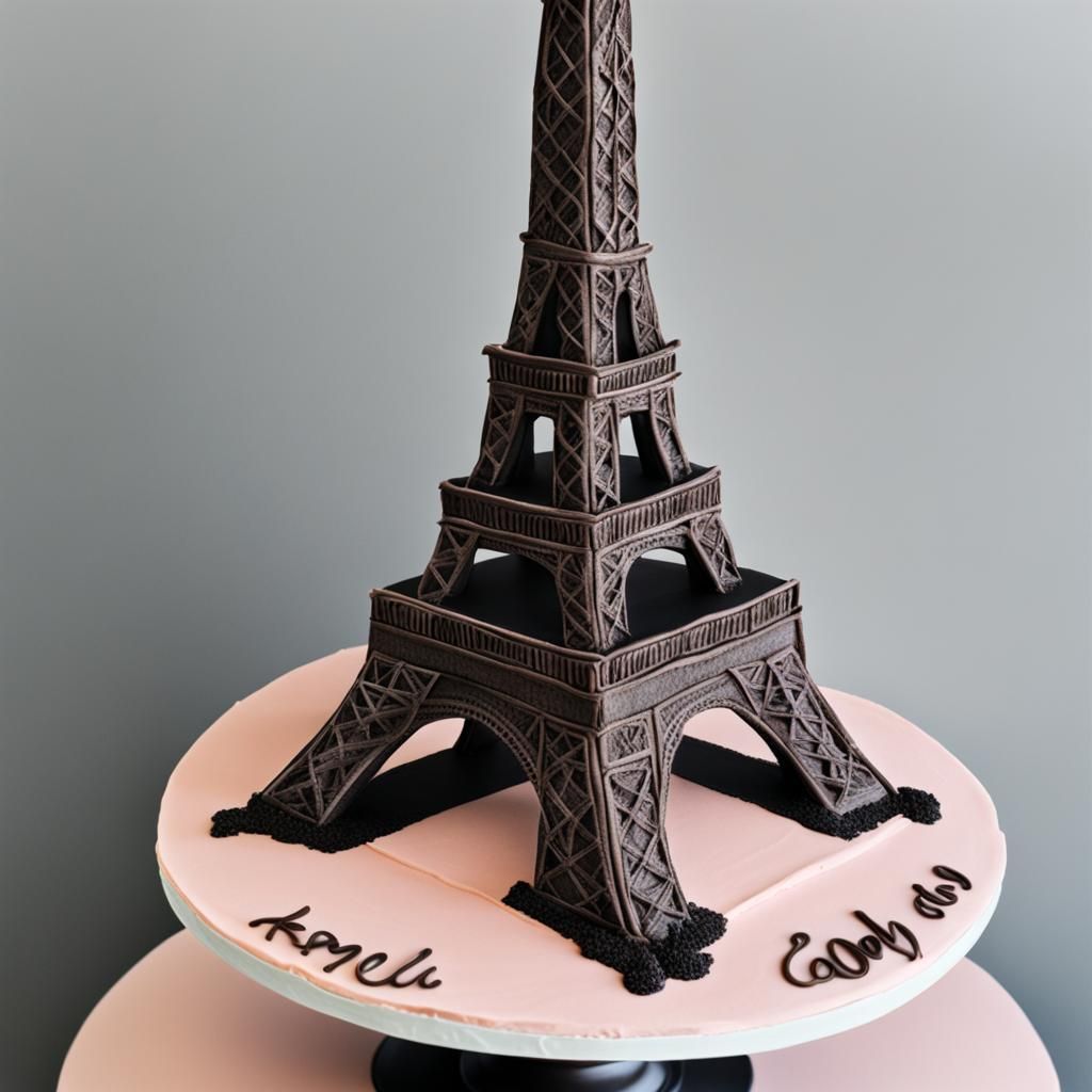 Eiffel tower cake - AI Generated Artwork - NightCafe Creator
