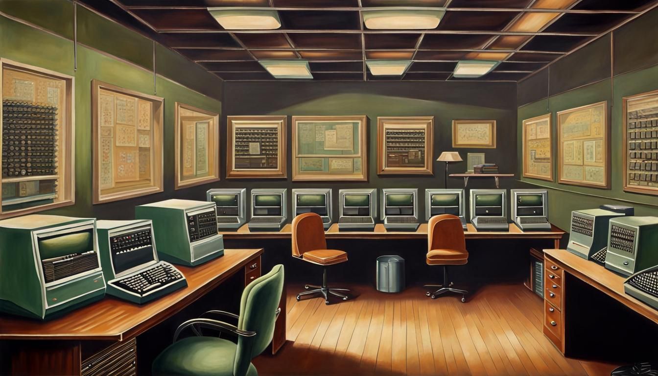 Military Vintage Computer Room - AI Generated Artwork - NightCafe Creator