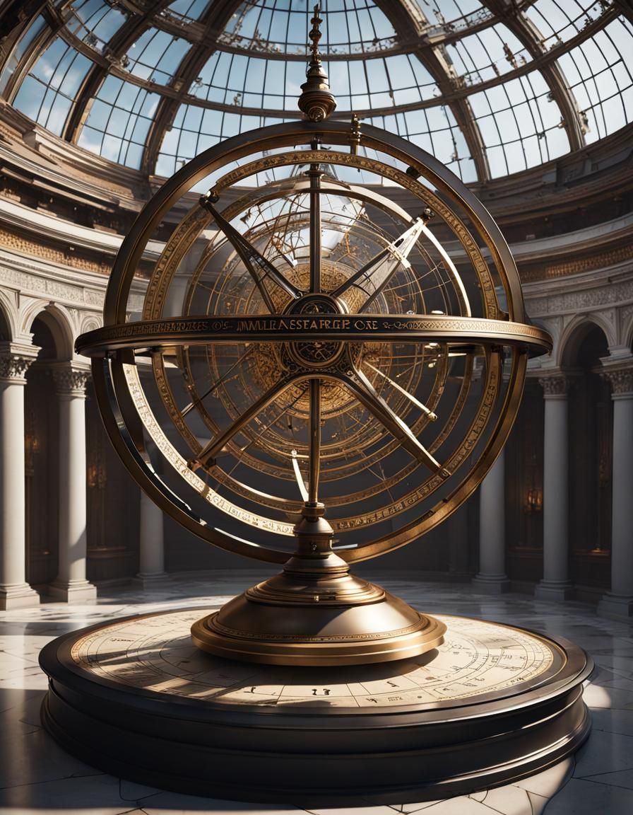 Ancient tech: armillary sphere - AI Generated Artwork - NightCafe Creator