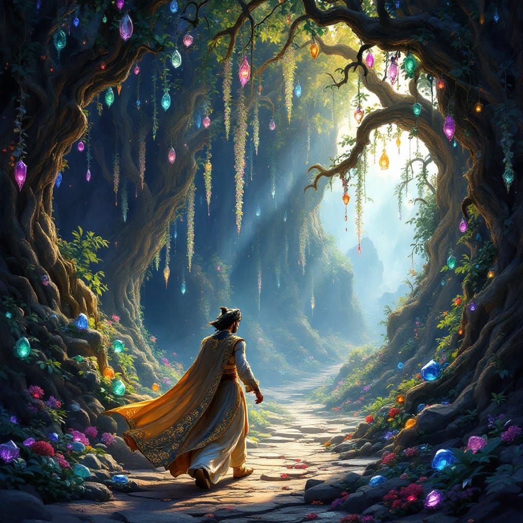 Aladdin Embarks on a Golden Quest Through an Encha... - AI Art