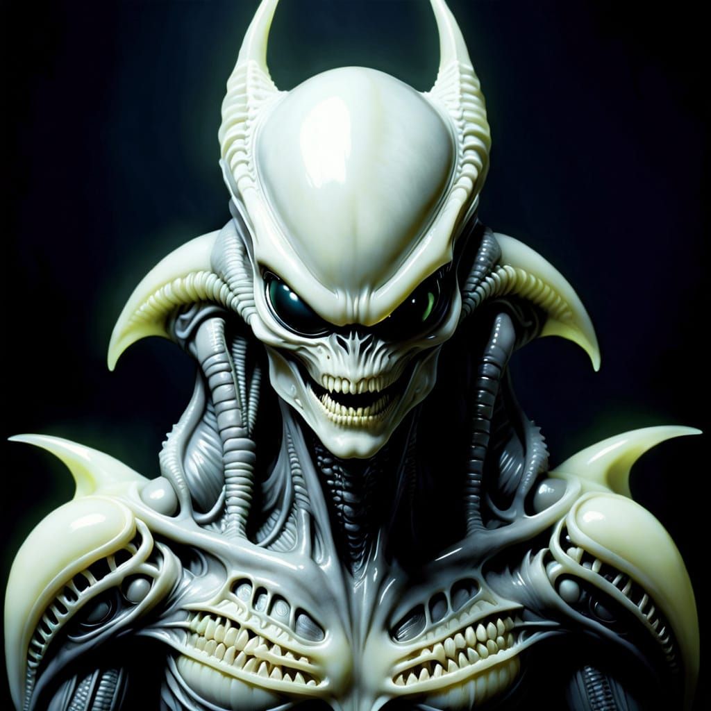 Glow in the dark xenomorph Batman by HR giger