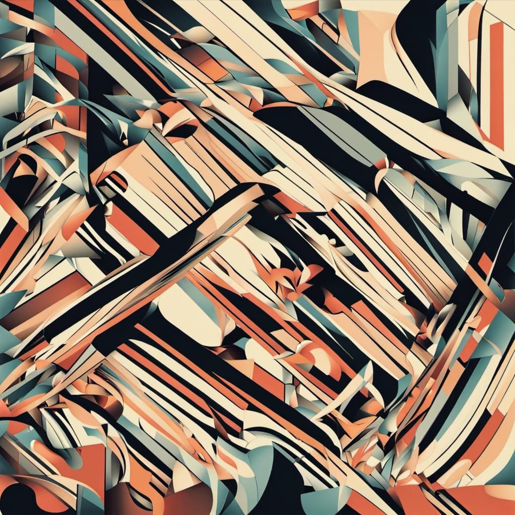 Abstract lines and shapes - AI Generated Artwork - NightCafe Creator