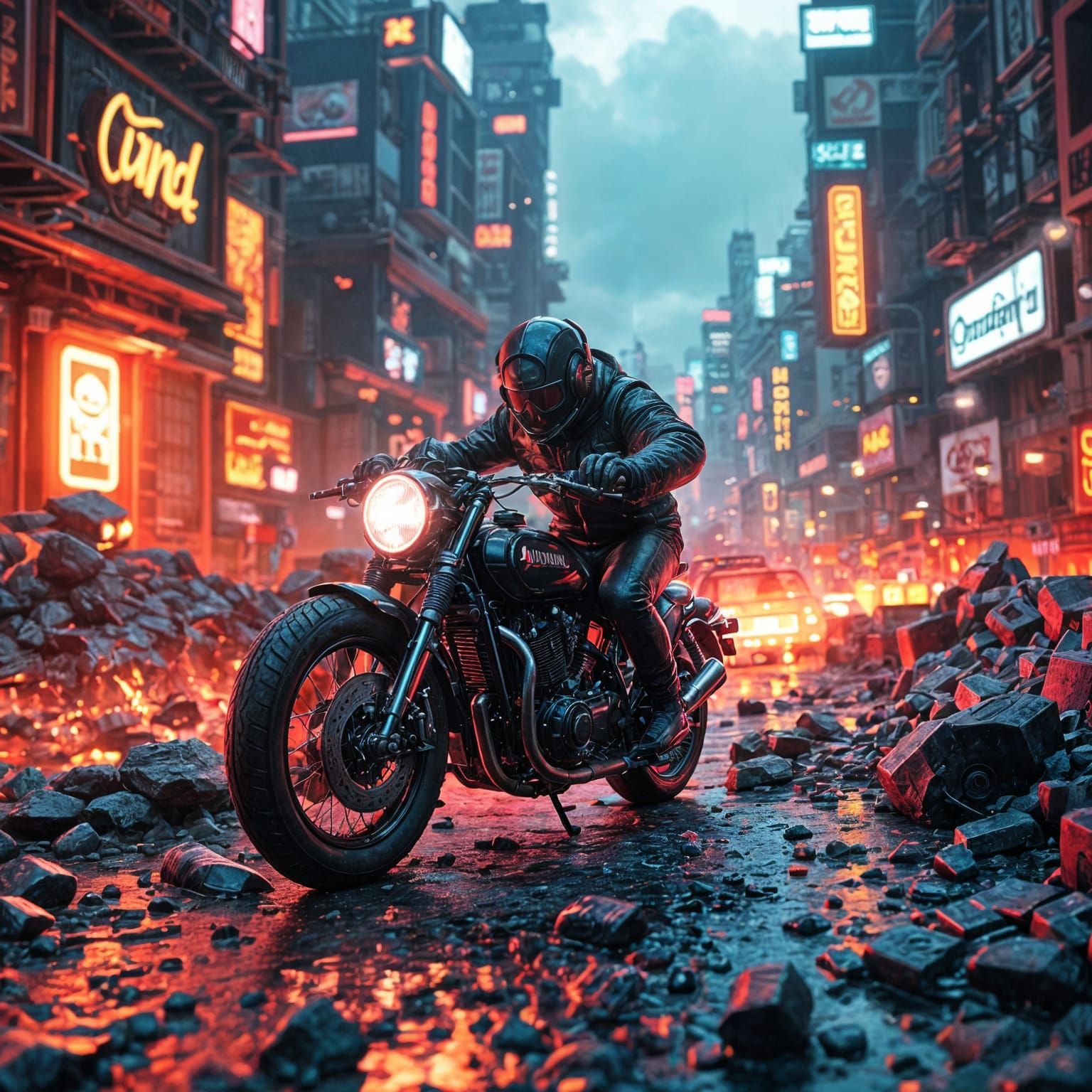 Road Redemption - Neon-Lit Retro Futurism in Blade Runner St...