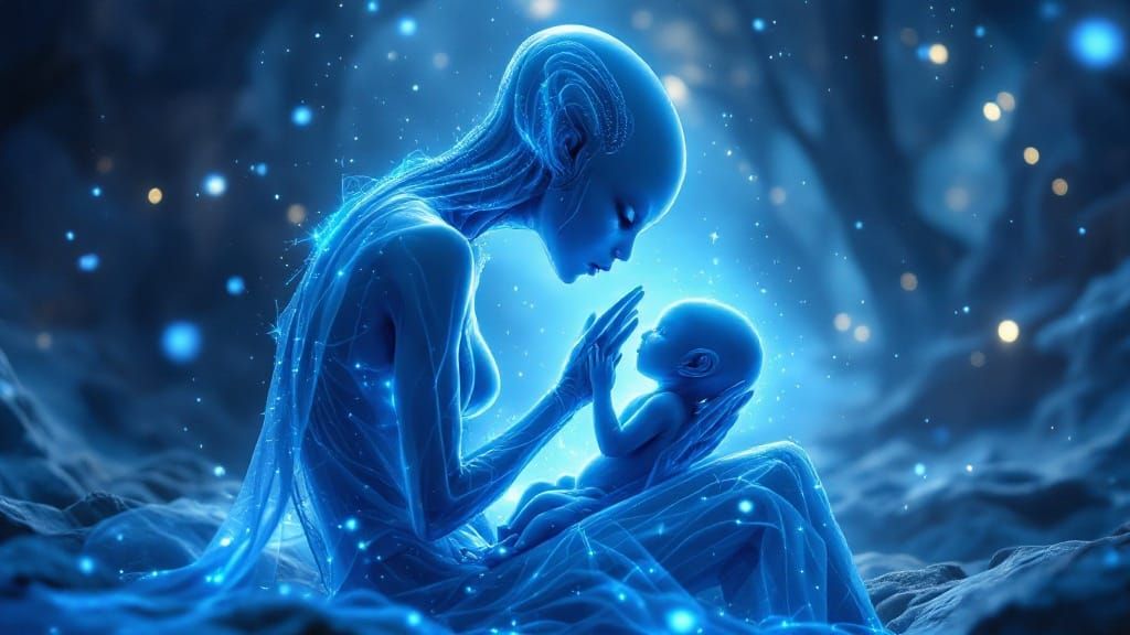 ethereal fantasy concept art of an alien mother ca... - AI Art