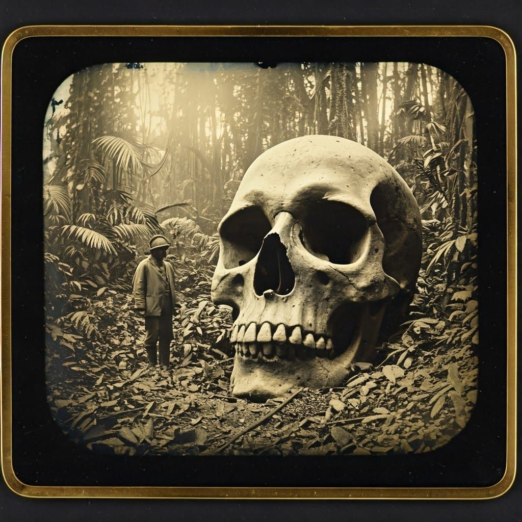 19th Century Explorers Encounter Ancient Jungle Ru... - AI Art