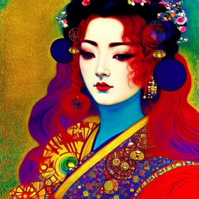 Dramatic Expressionist Queen of Ephemeral Realms - AI Art