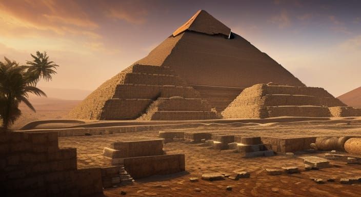 Archaeological Dig Site near pyramids - AI Generated Artwork ...