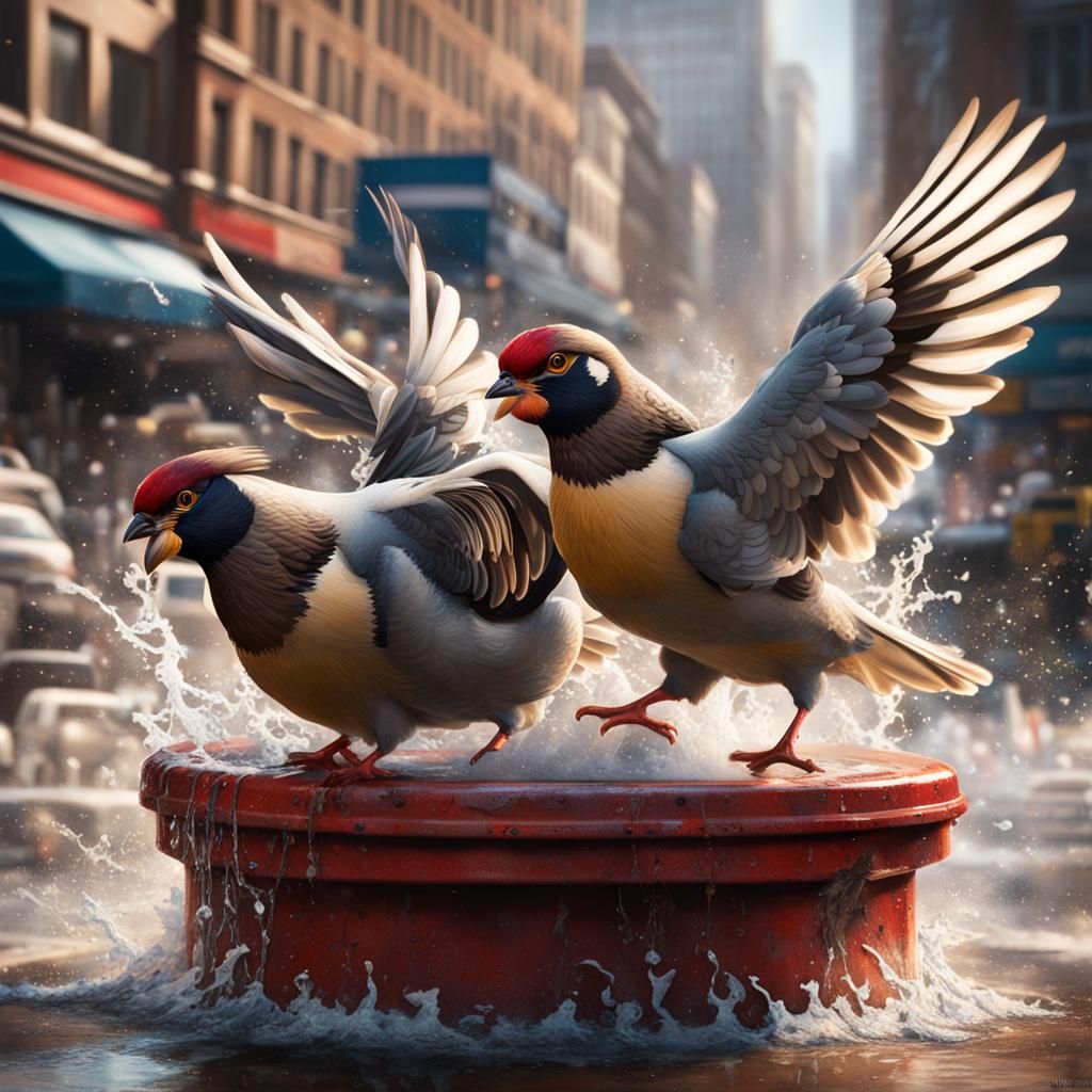 Birds of drip - AI Generated Artwork - NightCafe Creator