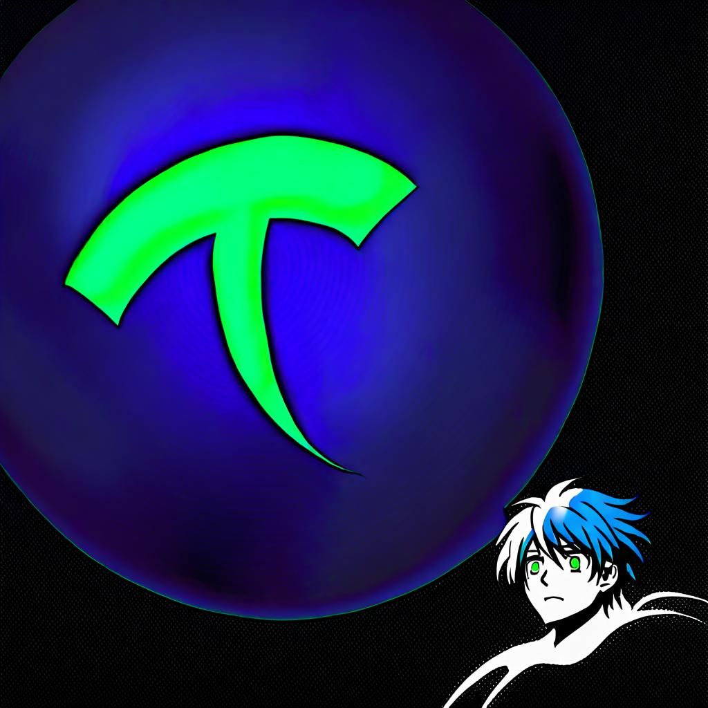 A Scared Long Blue Haired Young Man With Sad Watery Green Eyes Falling ...