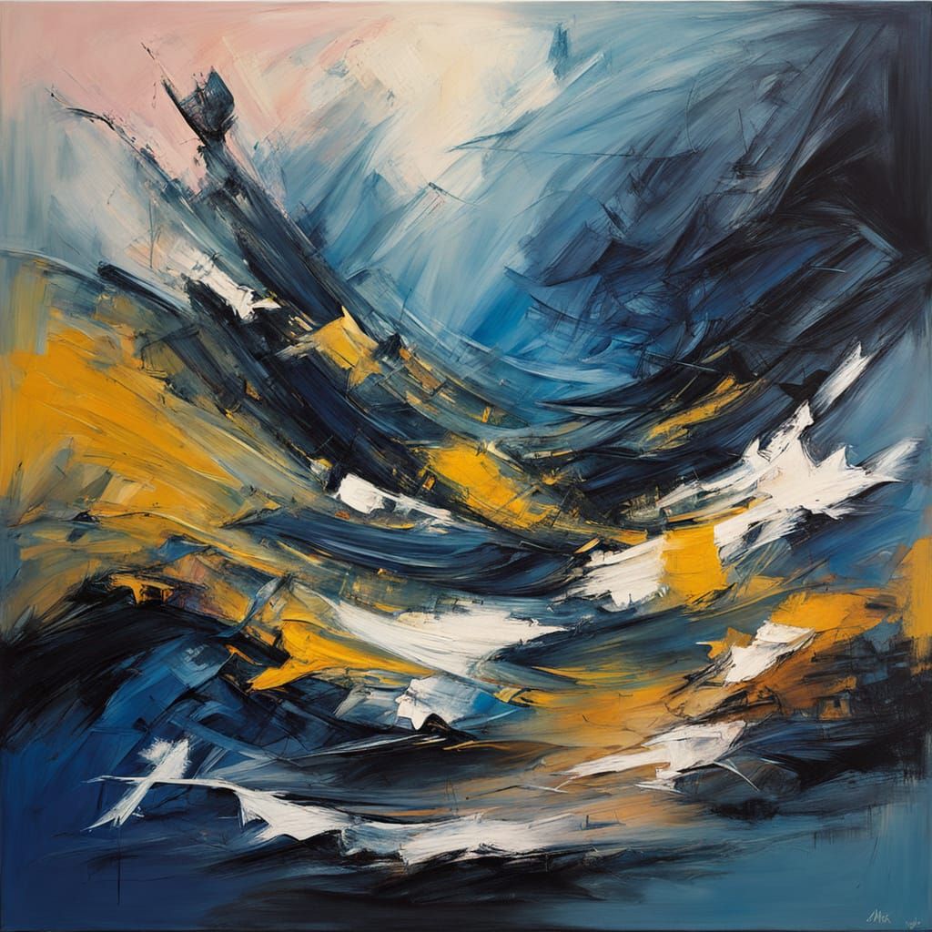 Expressionist seascape painting - Expressionist Seascape Pai...