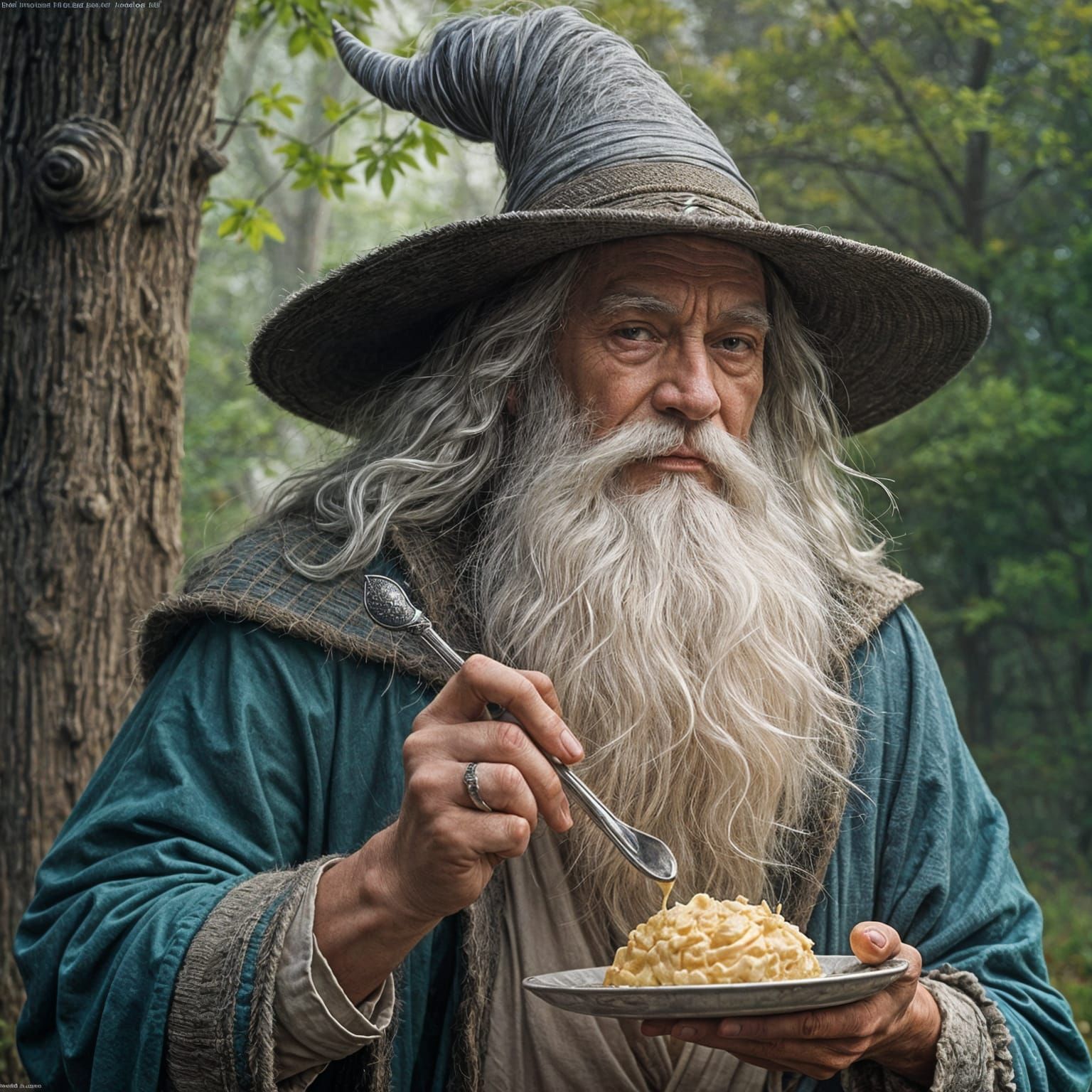 Gandalf in Margarine Ad - AI Art